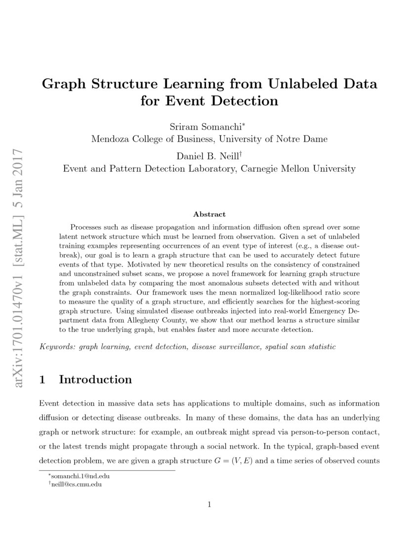 Graph Structure Learning from Unlabeled Data for Event Detection | DeepAI