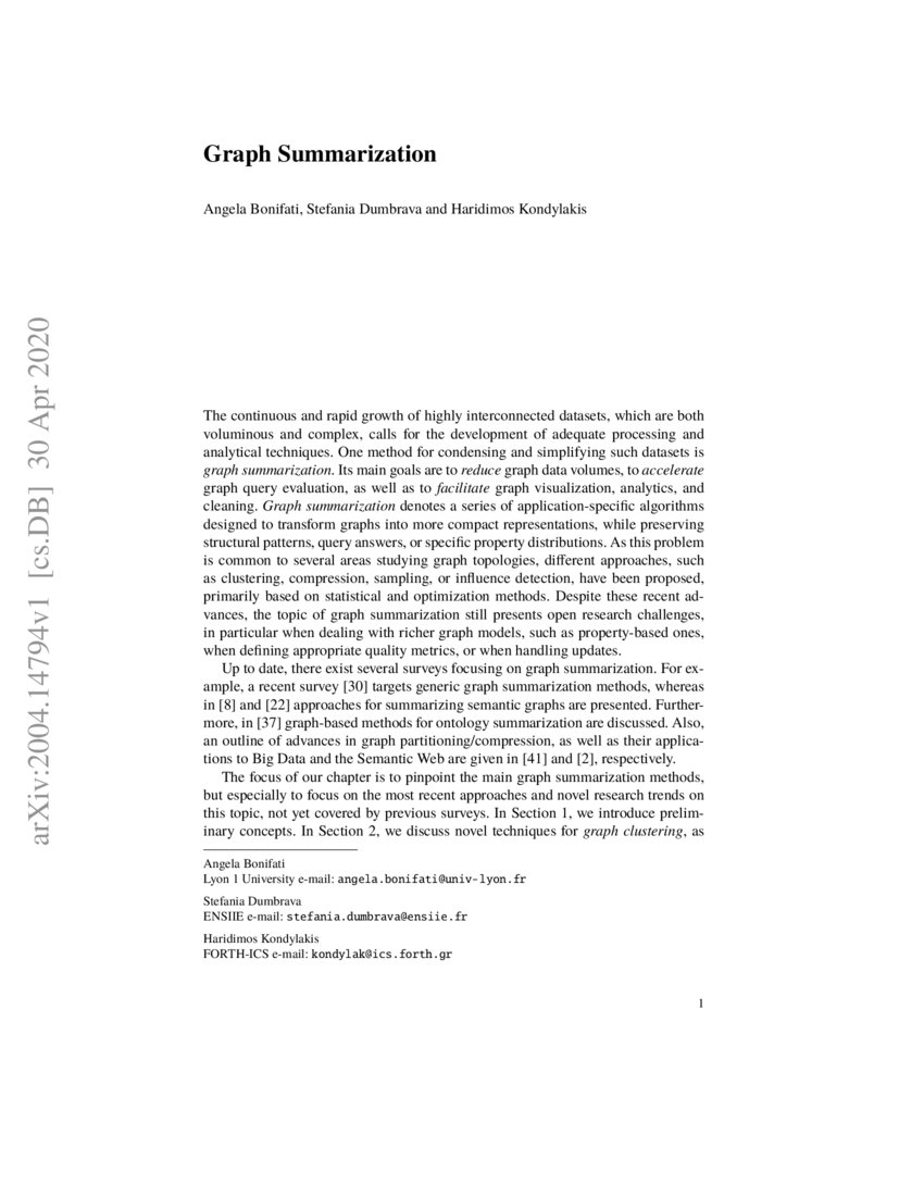 Graph Summarization Deepai 6867