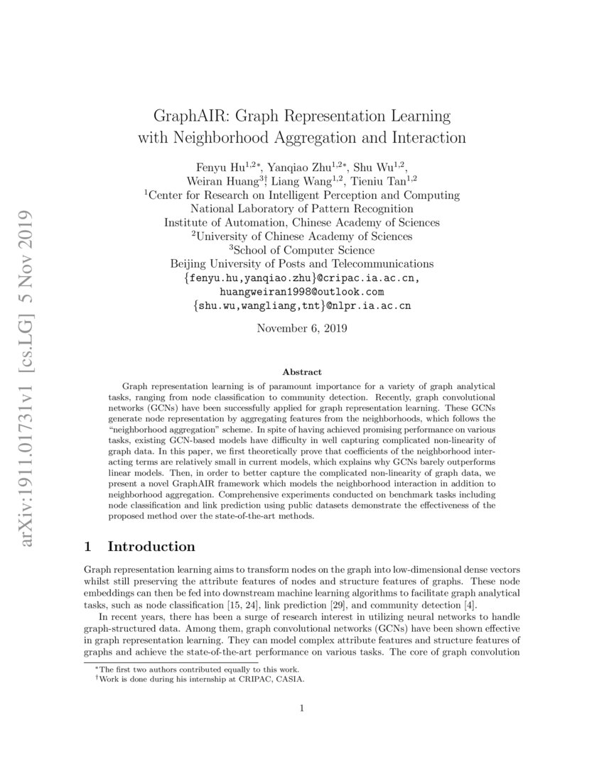 GraphAIR: Graph Representation Learning with Neighborhood Aggregation ...