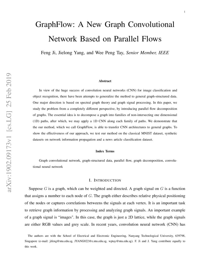 GraphFlow: A New Graph Convolutional Network Based on Parallel Flows ...