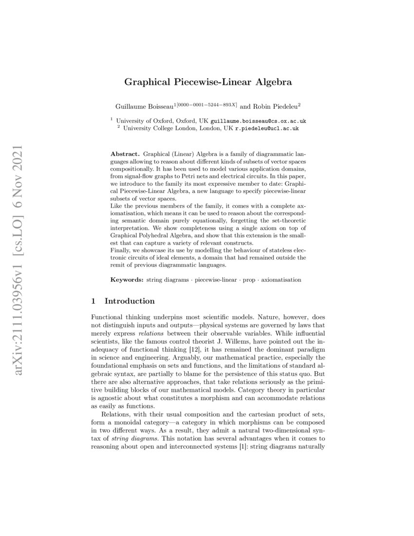 Graphical Piecewise-Linear Algebra | DeepAI Graphical Piecewise-Linear Algebra | DeepAI