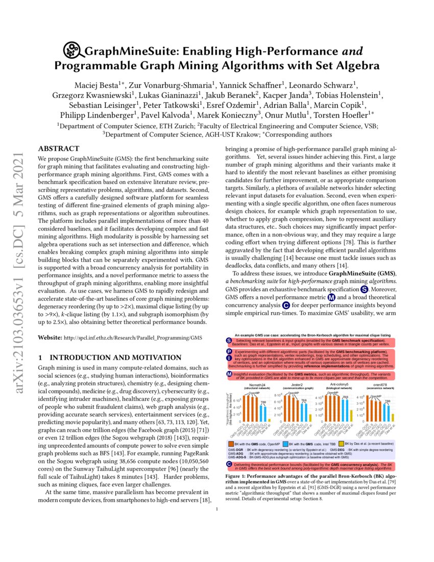 Graphminesuite Enabling High Performance And Programmable Graph Mining Algorithms With Set