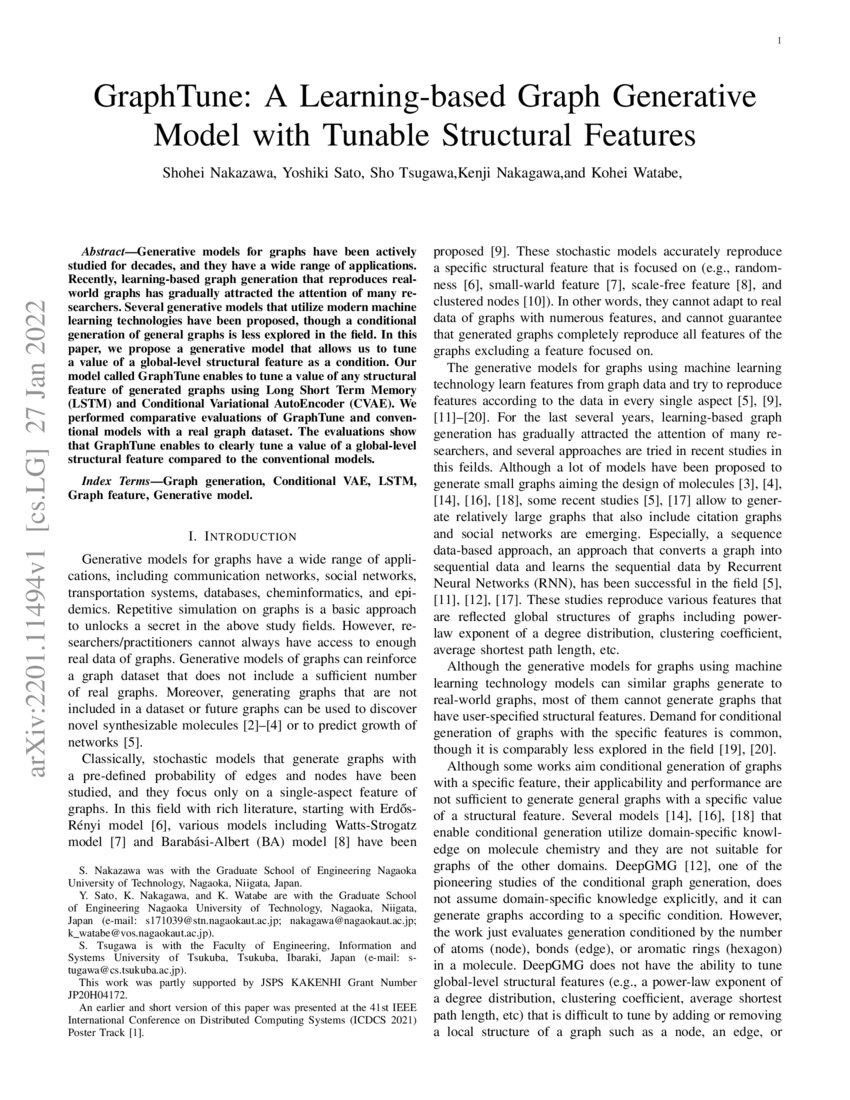 GraphTune: A Learning-based Graph Generative Model with Tunable ...