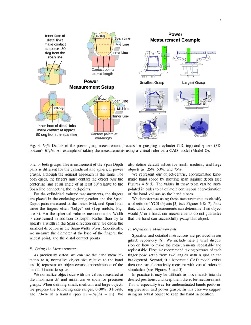 Grasping Benchmarks: Normalizing for Object Size & Approximating Hand ...