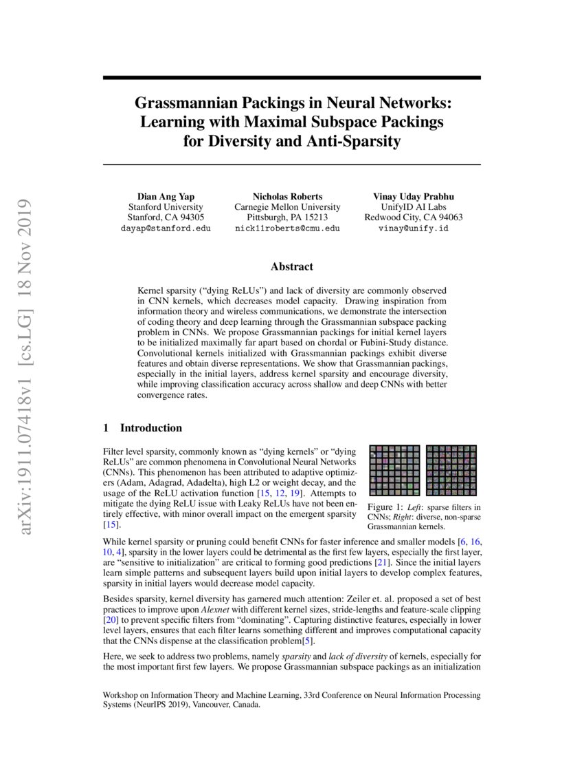 Grassmannian Packings in Neural Networks: Learning with Maximal ...
