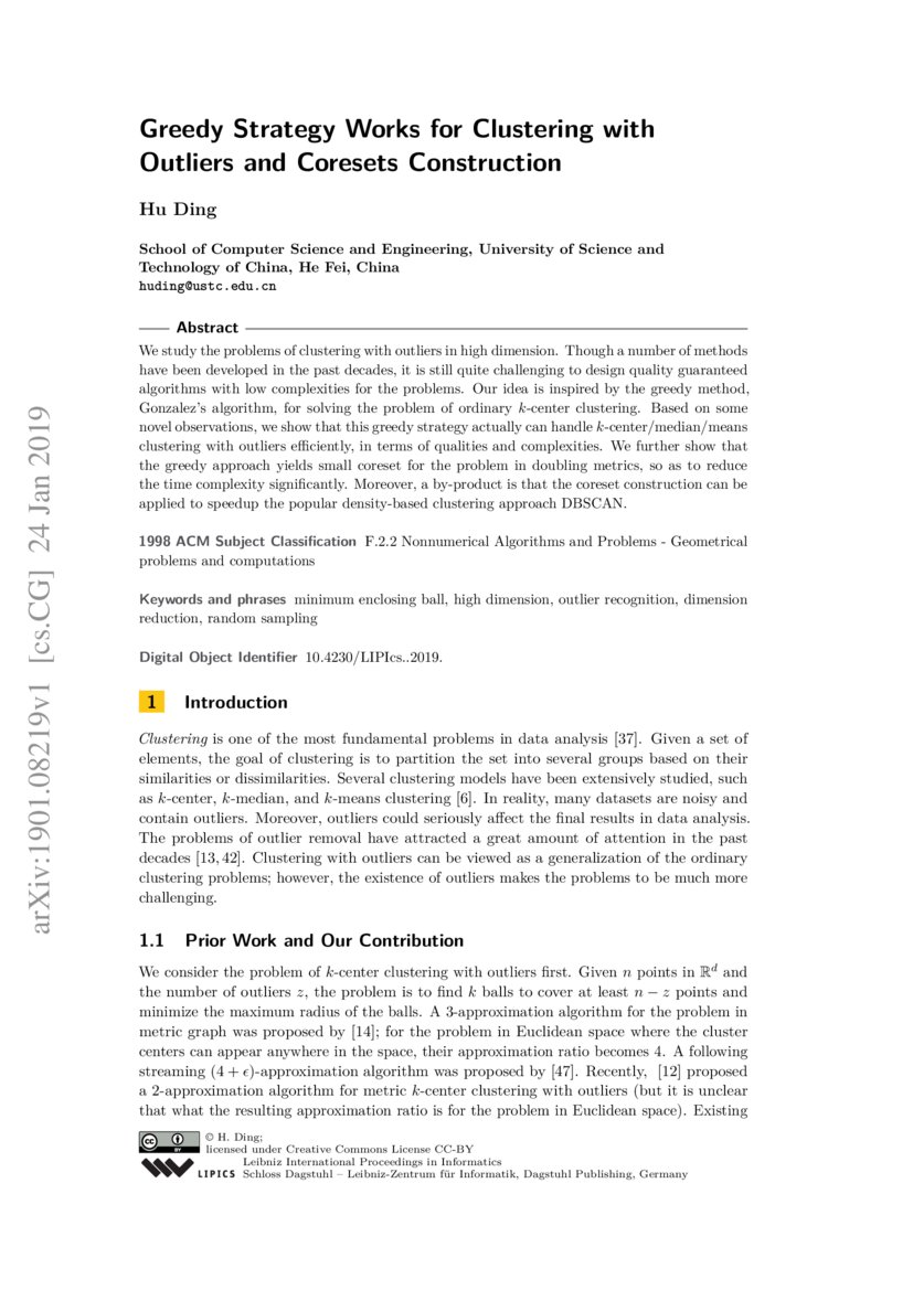 Greedy Strategy Works for Clustering with Outliers and Coresets ...