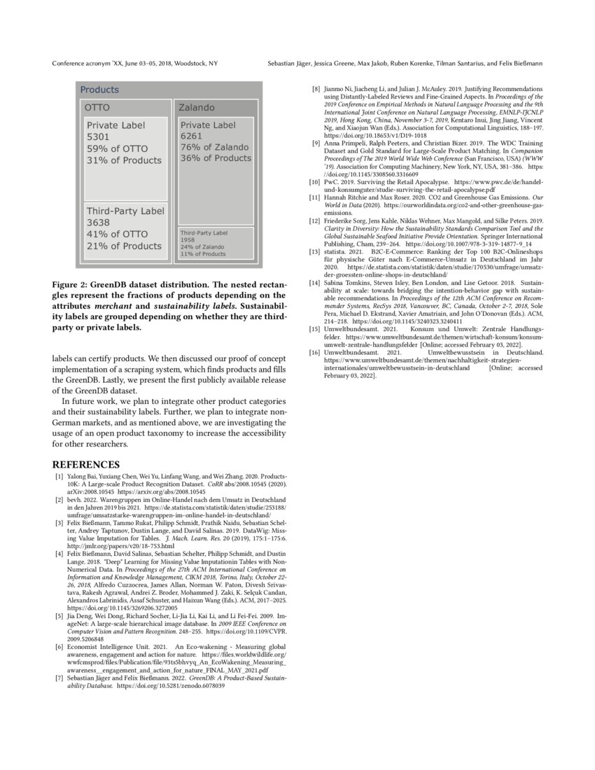 GreenDB: Toward a Product-by-Product Sustainability Database | DeepAI