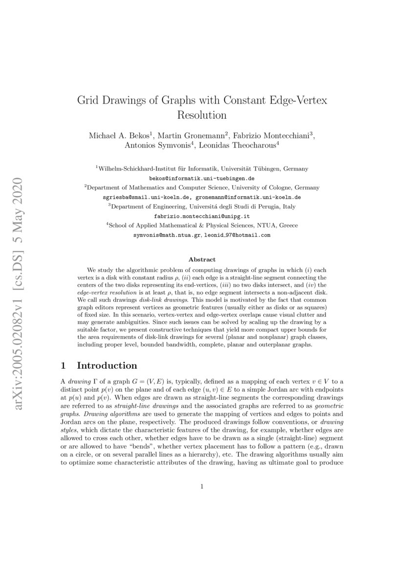 Grid Drawings of Graphs with Constant Edge-Vertex Resolution | DeepAI