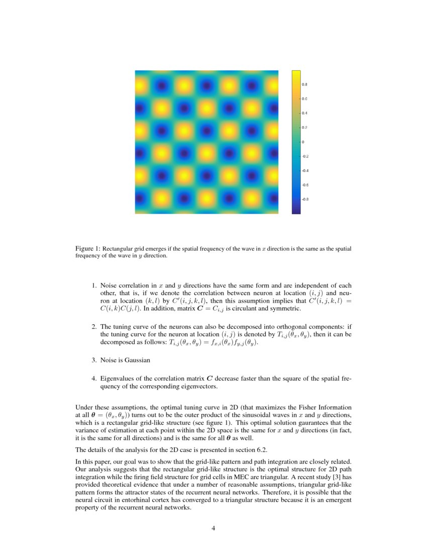 Grid Like Structure Is Optimal For Path Integration Deepai