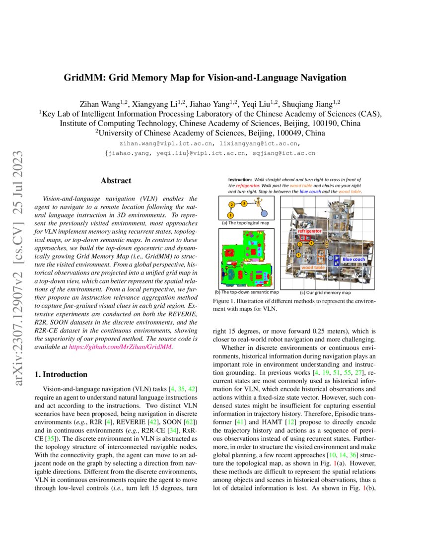 GridMM: Grid Memory Map for Vision-and-Language Navigation | DeepAI