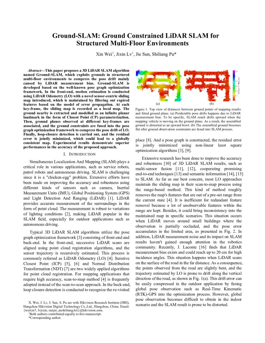 Ground-SLAM: Ground Constrained LiDAR SLAM for Structured Multi-Floor Environments | DeepAI