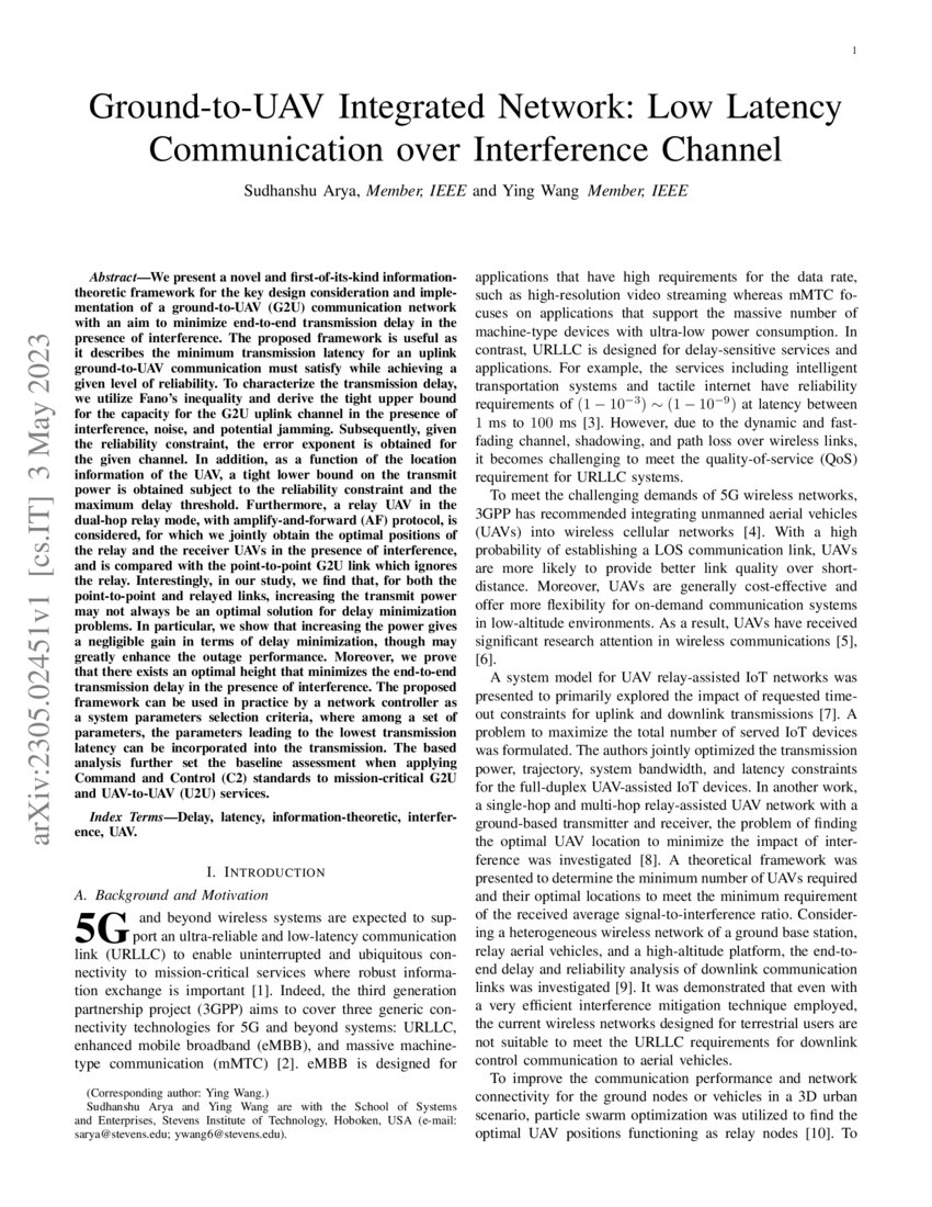 Ground-to-UAV Integrated Network: Low Latency Communication over ...