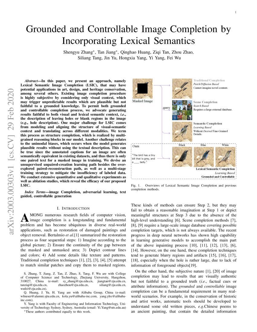 Grounded and Controllable Image Completion by Incorporating Lexical ...