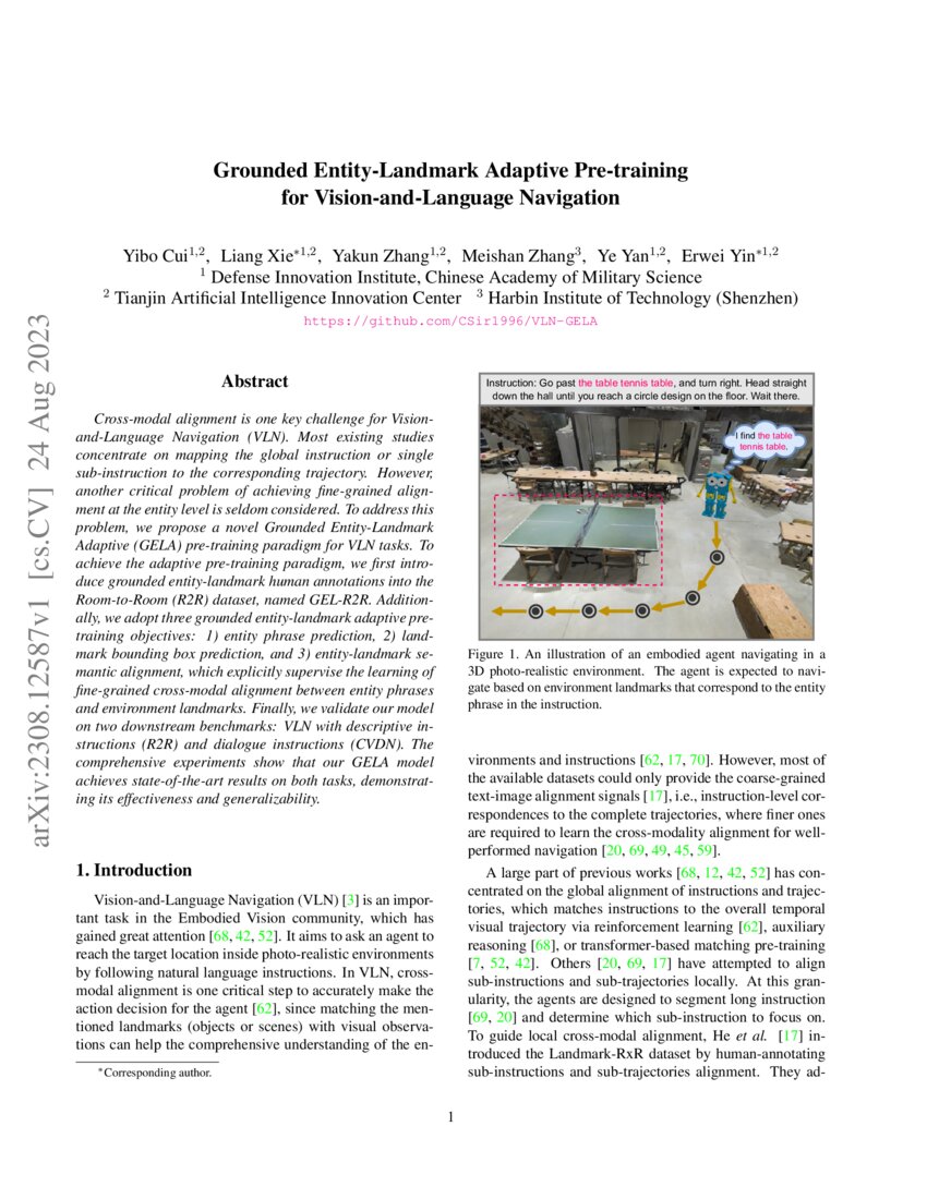 Grounded Entity Landmark Adaptive Pre Training For Vision And Language Navigation Deepai