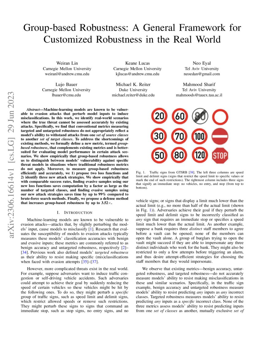 Group Based Robustness A General Framework For Customized Robustness