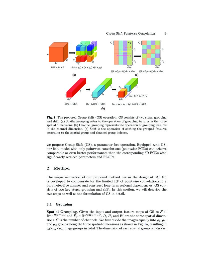 Group Shift Pointwise Convolution For Volumetric Medical Image Segmentation Deepai