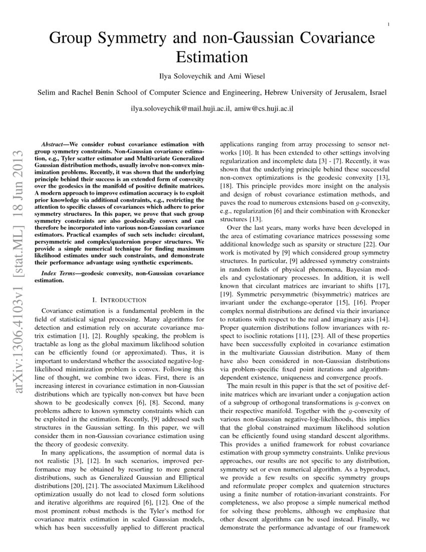 Group Symmetry and non-Gaussian Covariance Estimation | DeepAI