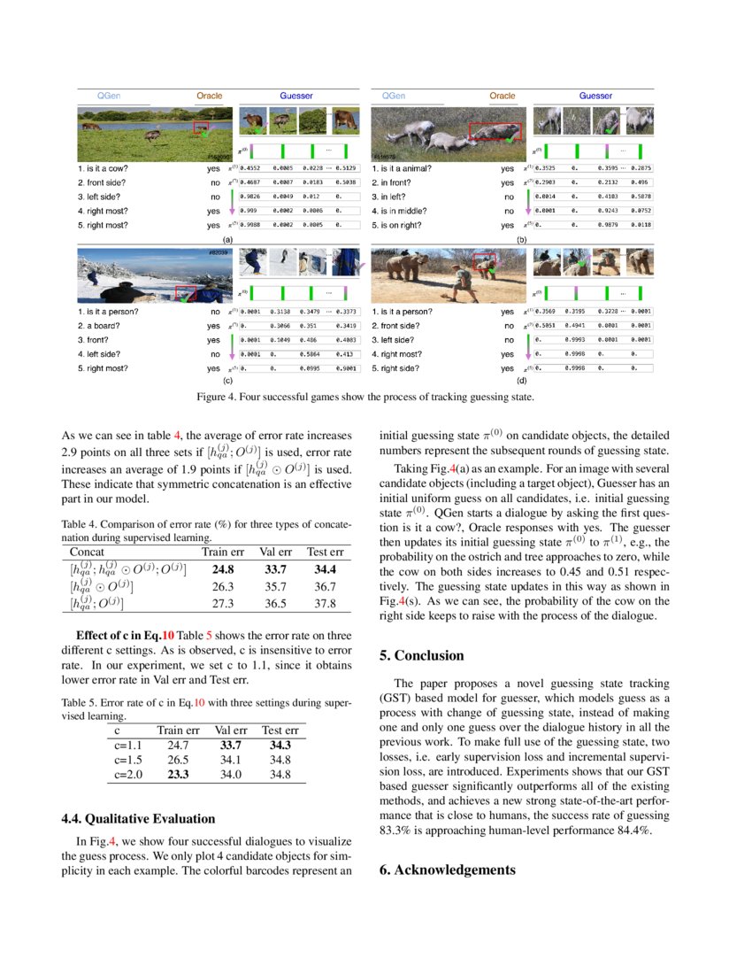 Guessing State Tracking for Visual Dialogue | DeepAI