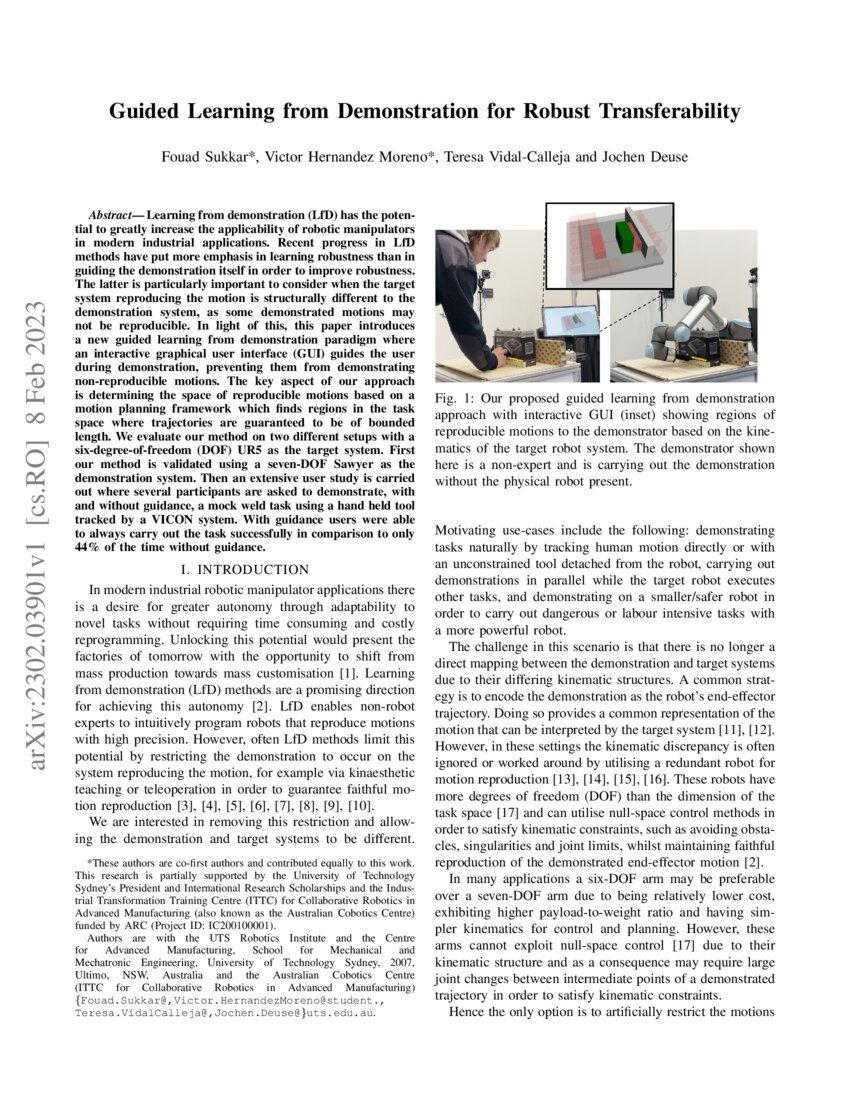 Guided Learning from Demonstration for Robust Transferability | DeepAI