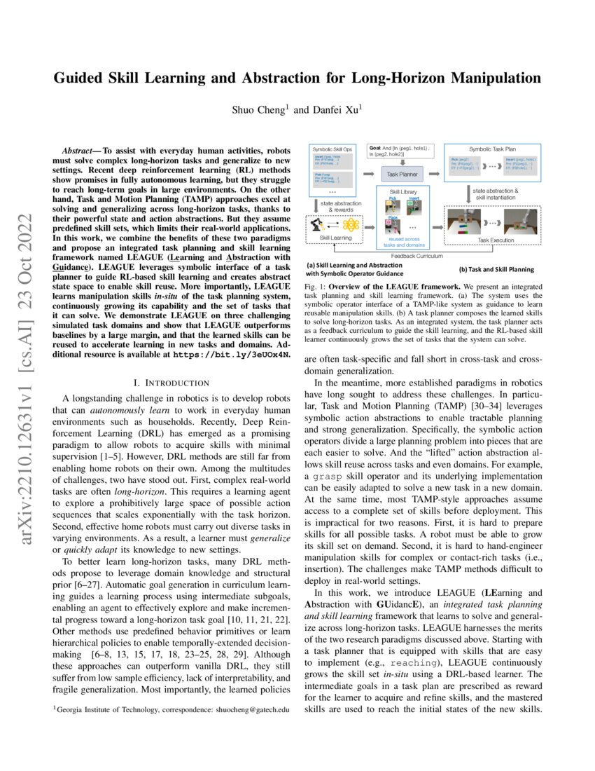 Guided Skill Learning and Abstraction for Long-Horizon Manipulation ... Guided Skill Learning and Abstraction for Long-Horizon Manipulation ...