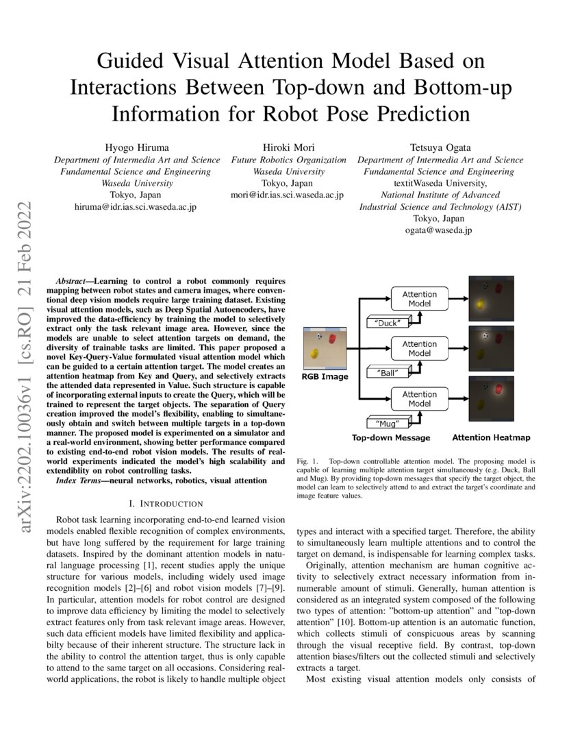 Guided Visual Attention Model Based On Interactions Between Top Down