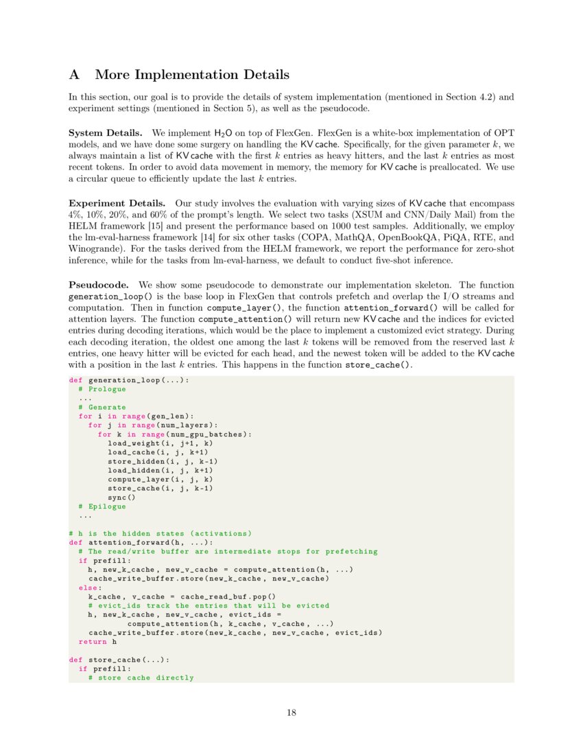 H_2O: Heavy-Hitter Oracle for Efficient Generative Inference of Large Language Models | DeepAI