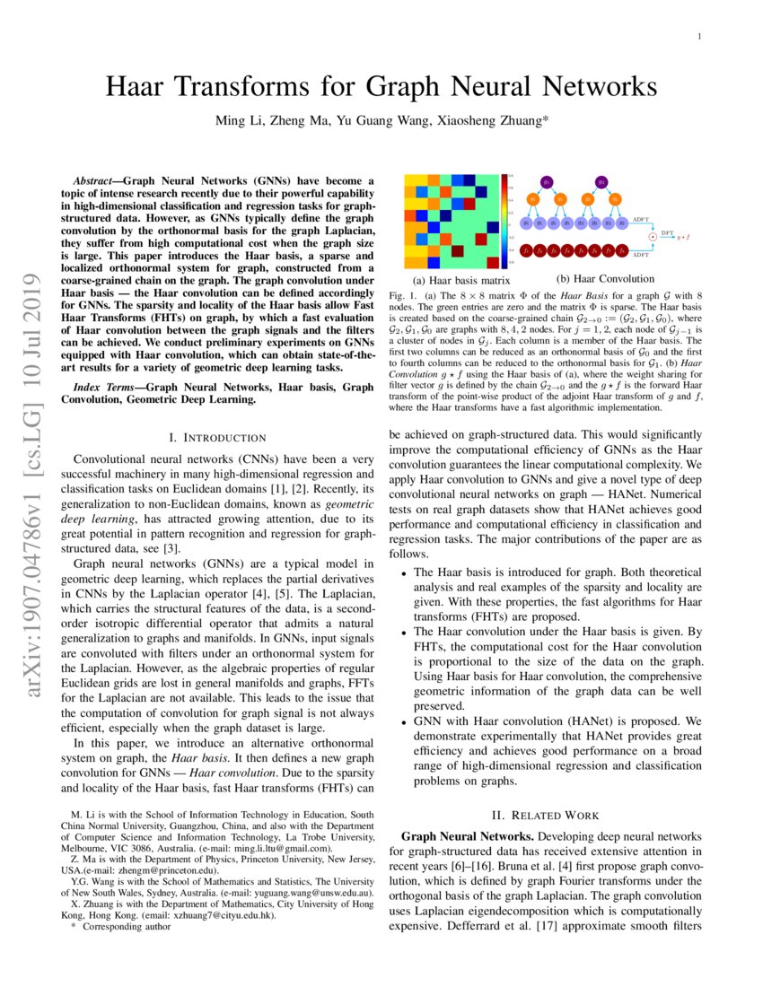 Haar Transforms For Graph Neural Networks Deepai 
