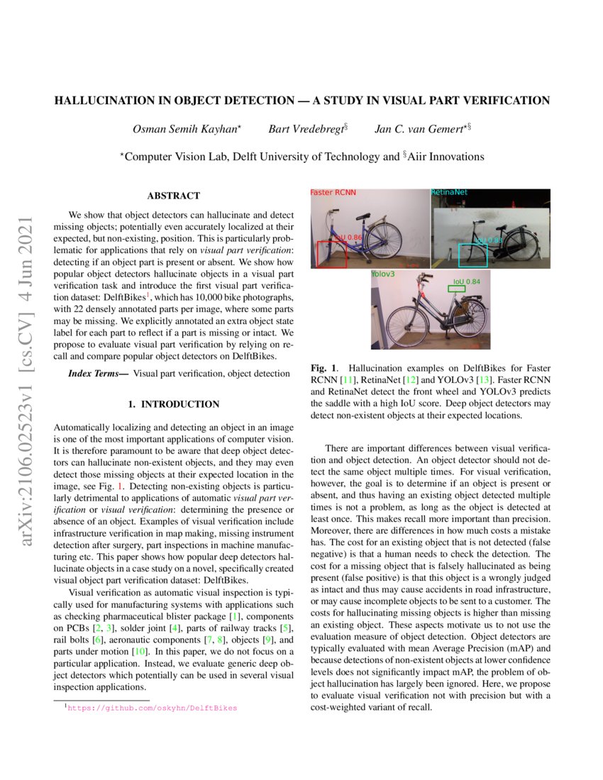 Hallucination In Object Detection – A Study In Visual Part Verification ...