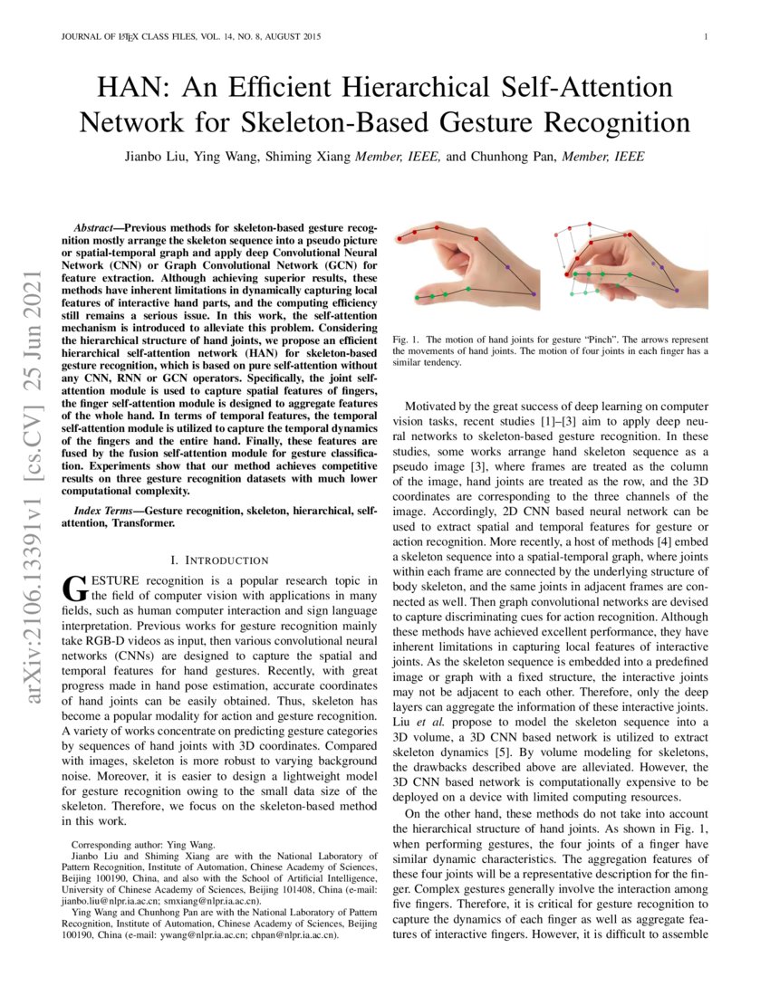 HAN: An Efficient Hierarchical Self-Attention Network for Skeleton ... HAN: An Efficient Hierarchical Self-Attention Network for Skeleton ...