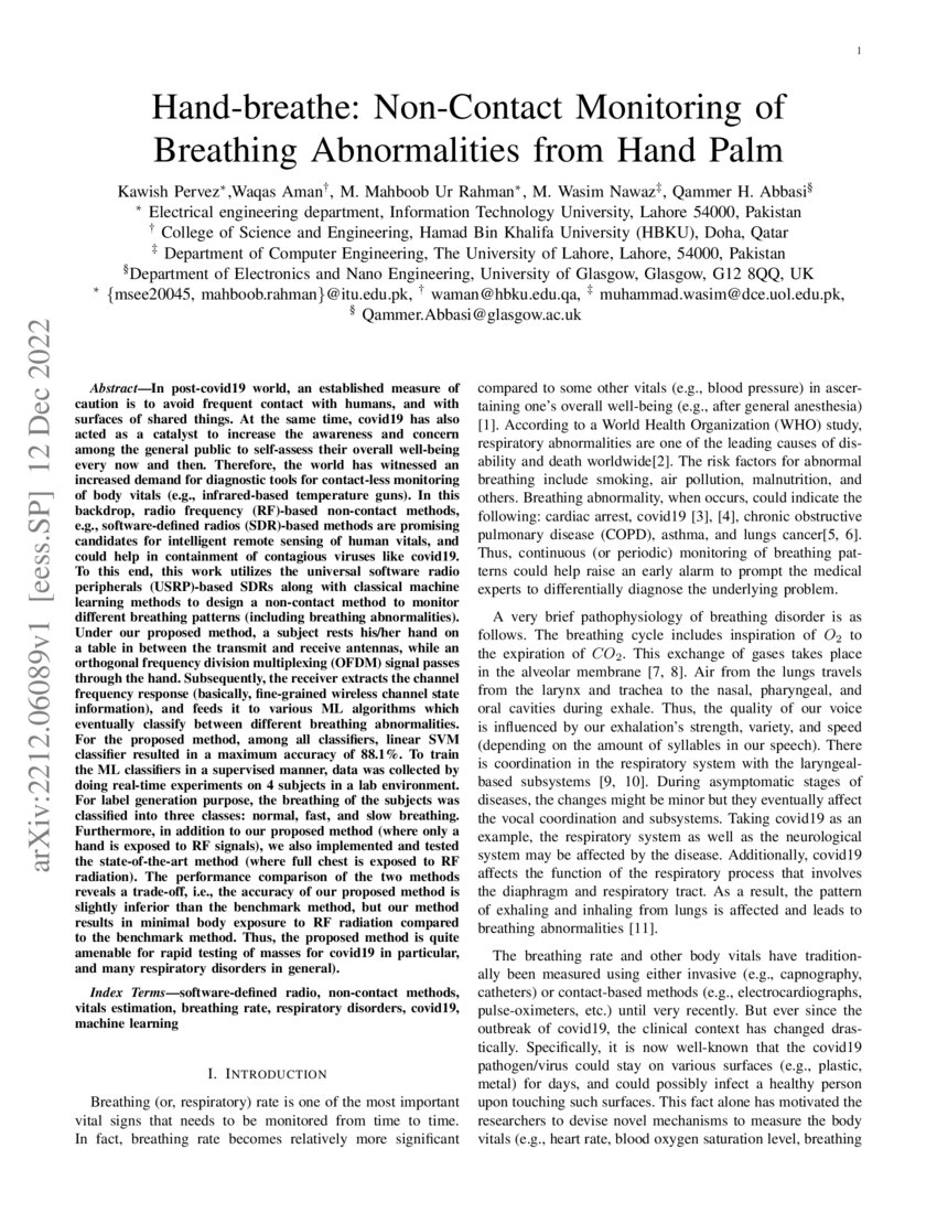 Hand-breathe: Non-Contact Monitoring of Breathing Abnormalities from ...