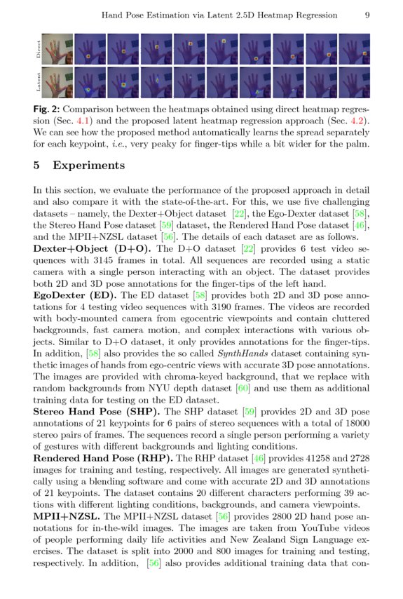 Hand Pose Estimation via Latent 2.5D Heatmap Regression | DeepAI