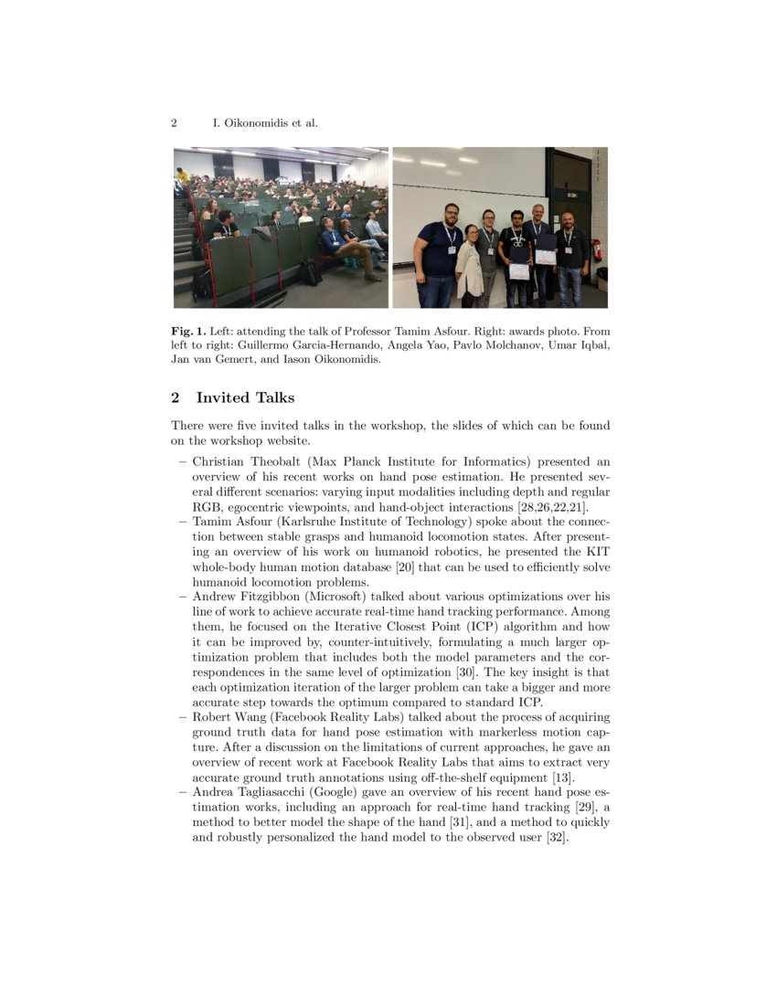 HANDS18: Methods, Techniques and Applications for Hand Observation | DeepAI