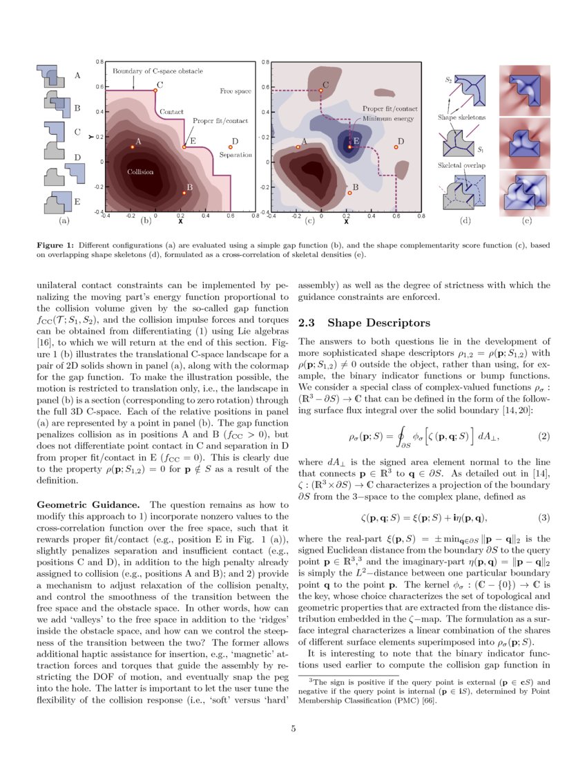 Haptic Assembly Using Skeletal Densities and Fourier Transforms | DeepAI