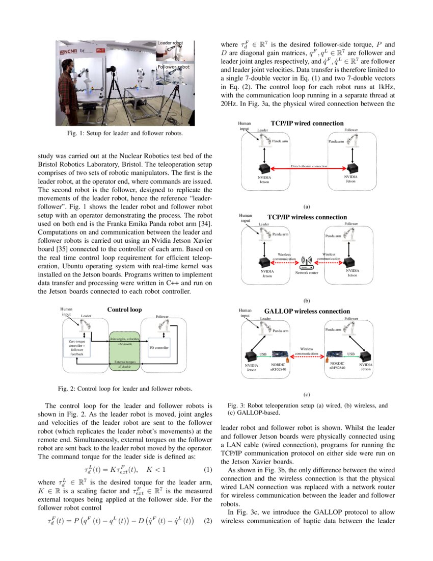 Haptic Teleoperation goes Wireless: Evaluation and Benchmarking of a ...