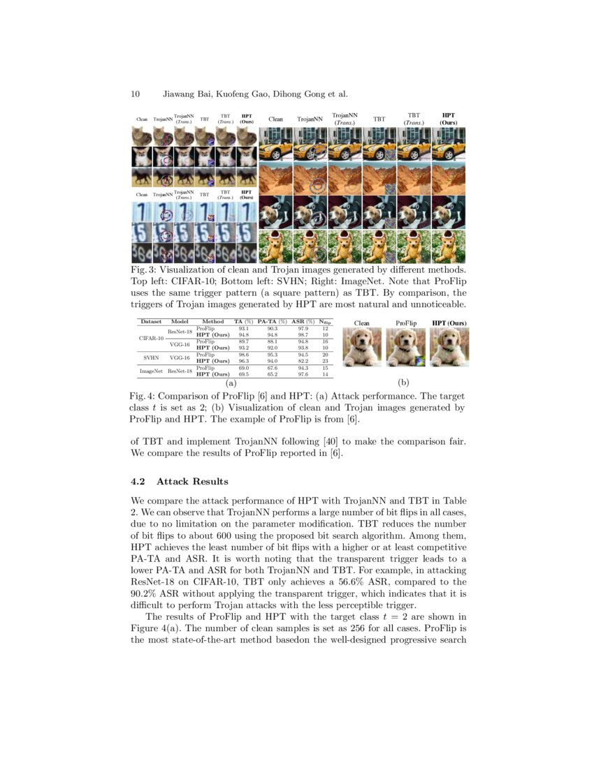 Hardly Perceptible Trojan Attack against Neural Networks with Bit Flips | DeepAI