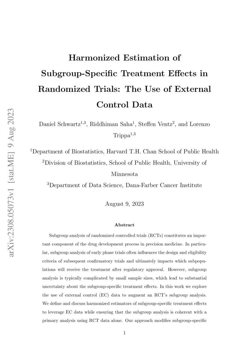 Harmonized Estimation of Subgroup-Specific Treatment Effects in Randomized Trials: The Use of ...
