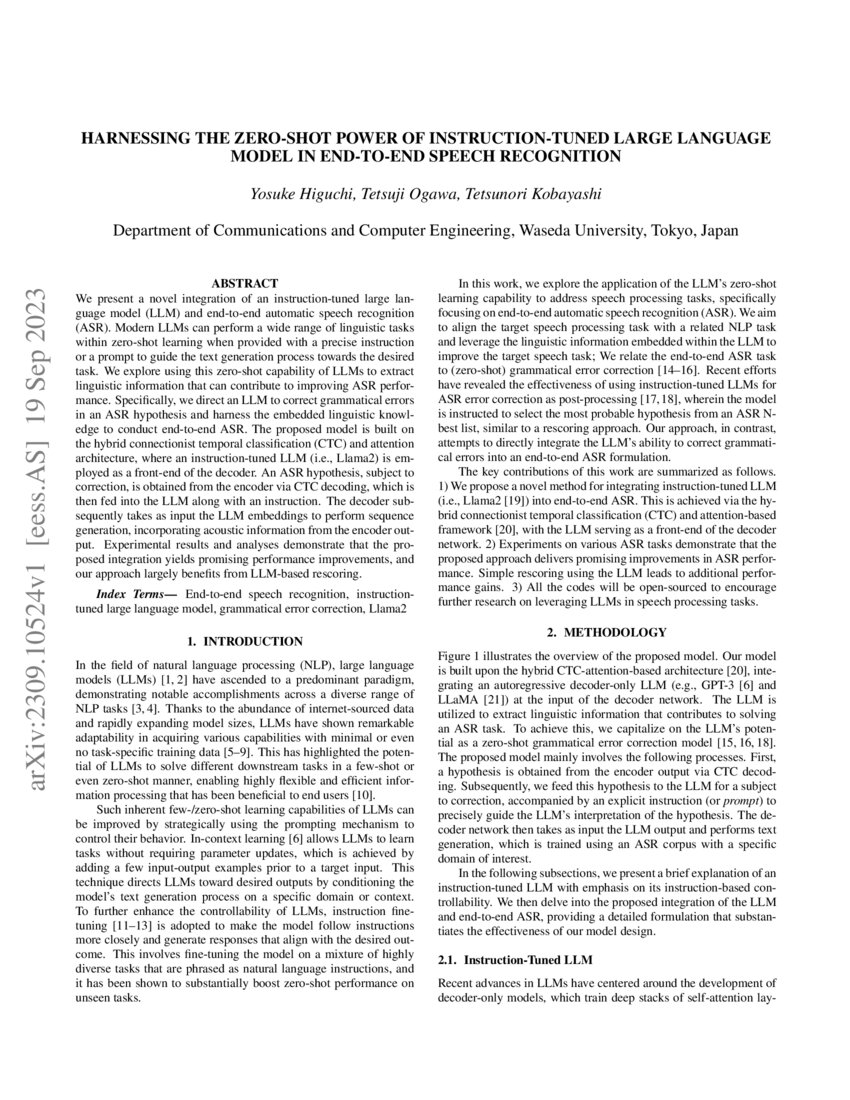 Harnessing the Zero-Shot Power of Instruction-Tuned Large Language Model in End-to-End Speech ...