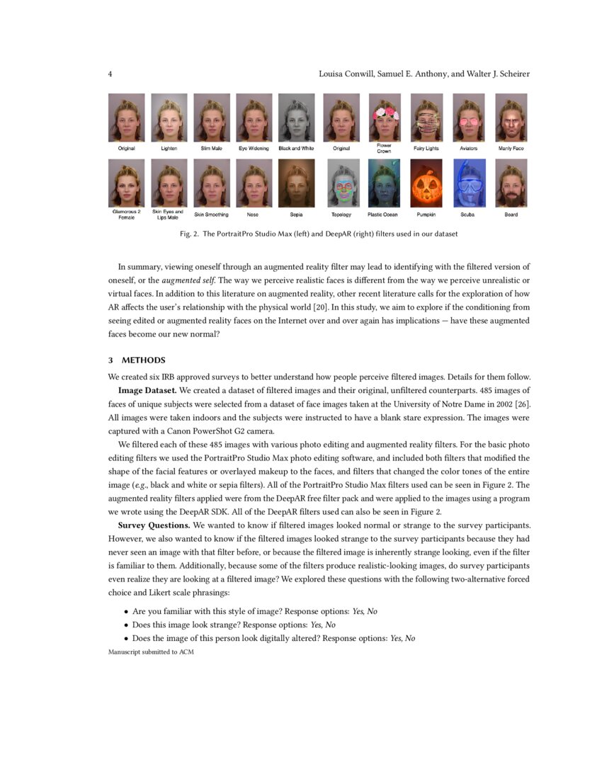 Has the Virtualization of the Face Changed Facial Perception? A Study ...