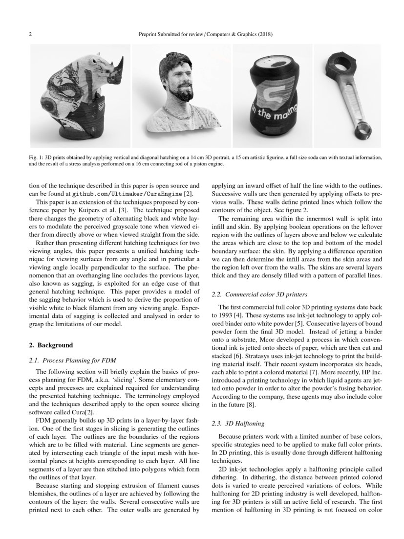 Hatching for 3D Prints: Line-Based Halftoning for Dual Extrusion Fused ...