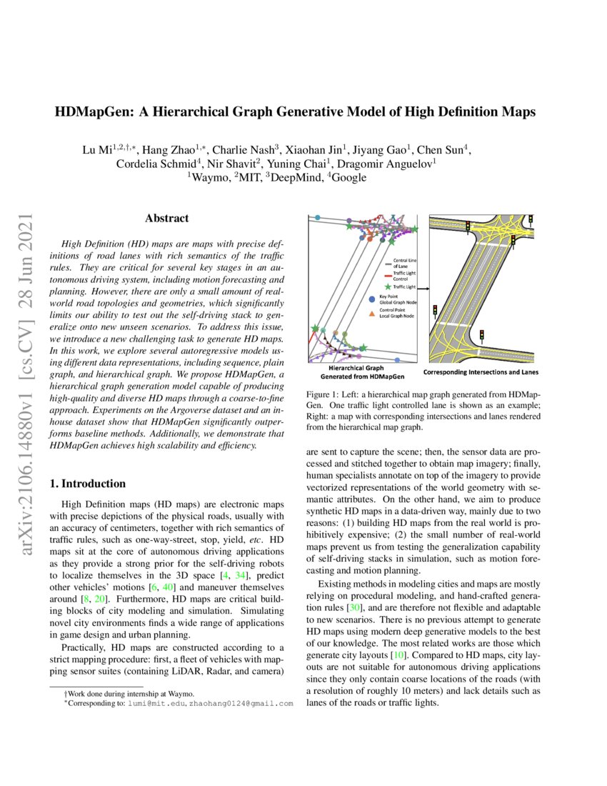 HDMapGen: A Hierarchical Graph Generative Model of High Definition Maps | DeepAI