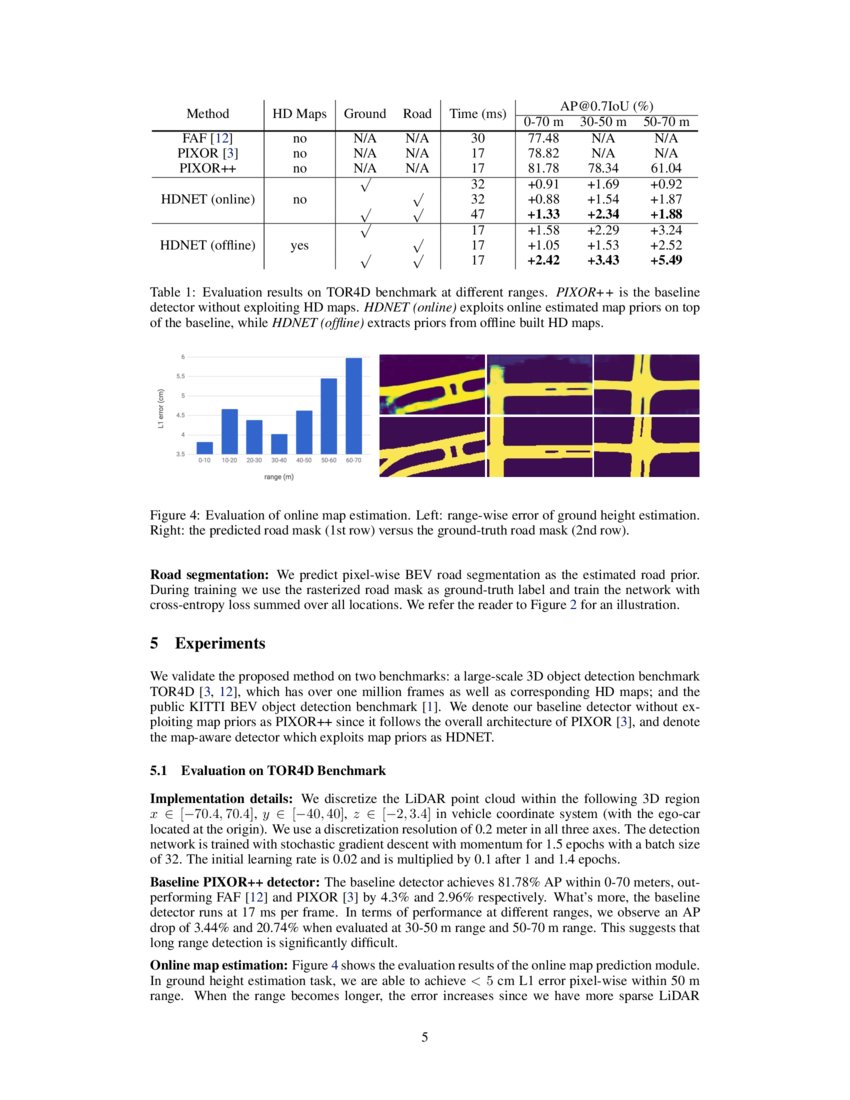 HDNET: Exploiting HD Maps for 3D Object Detection | DeepAI