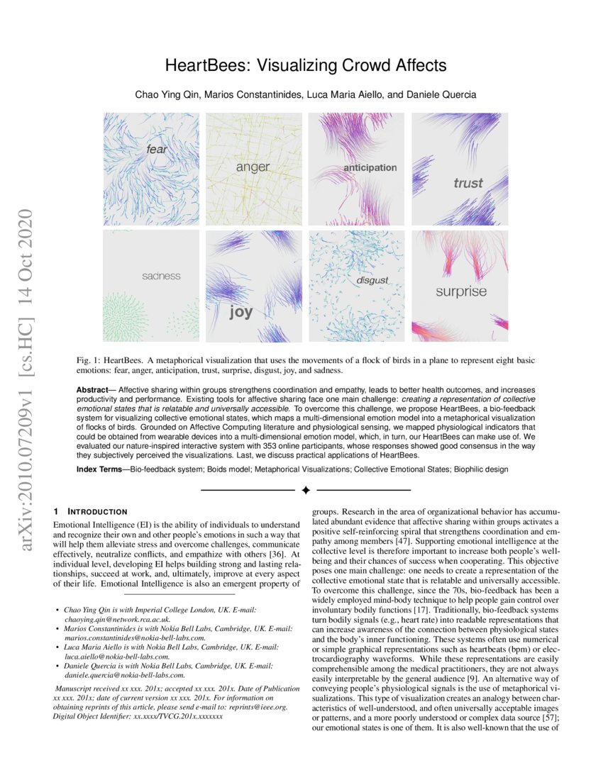 HeartBees: Visualizing Crowd Affects | DeepAI