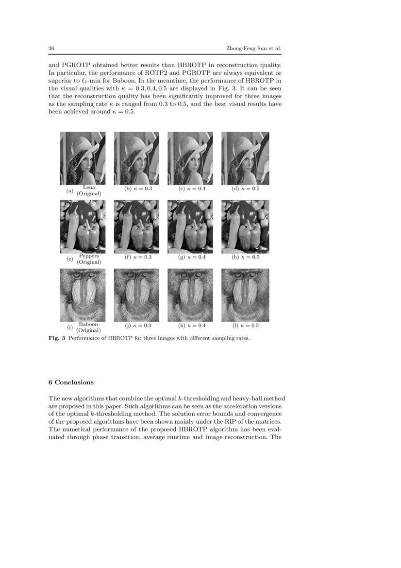 Heavy Ball Based Optimal Thresholding Algorithms For Sparse Linear Inverse Problems Deepai 7296