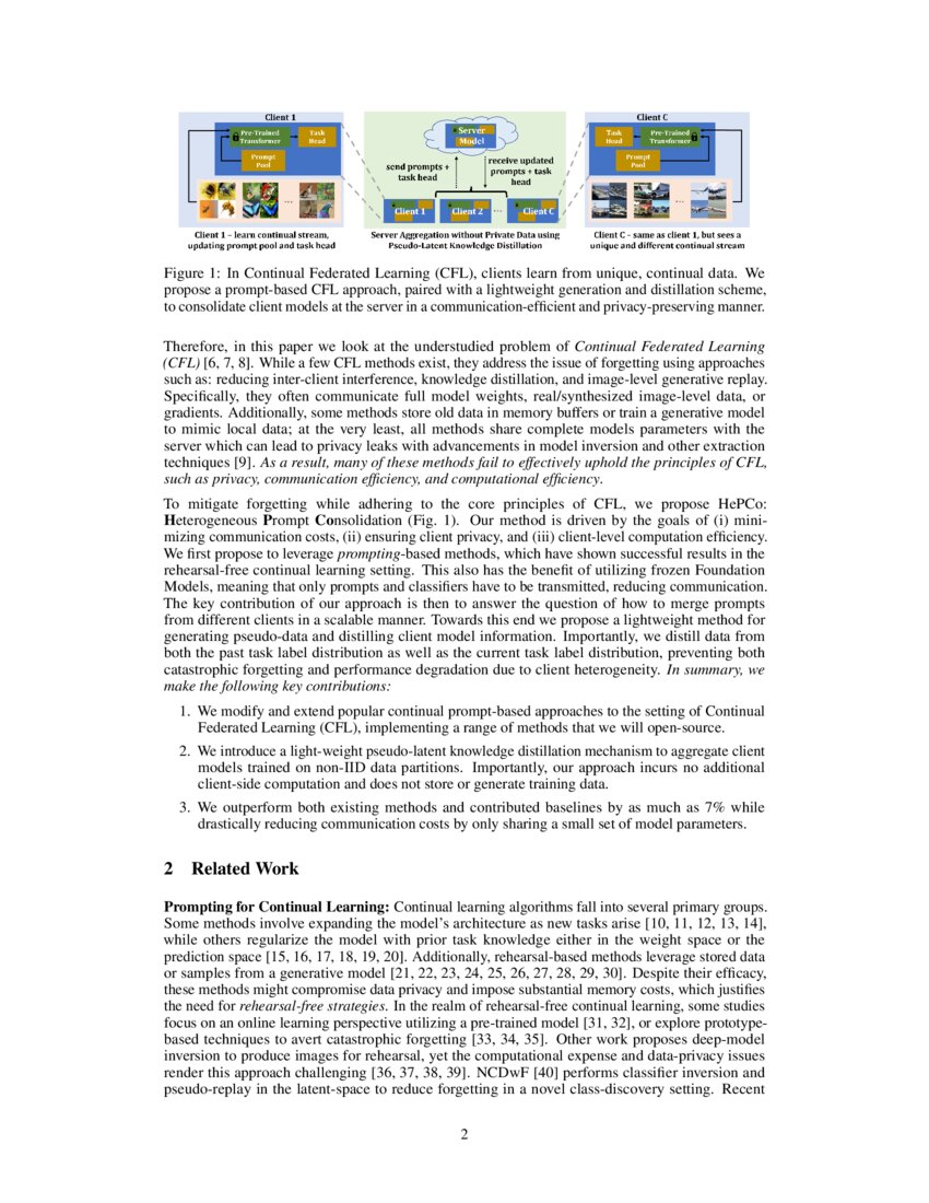 HePCo: Data-Free Heterogeneous Prompt Consolidation for Continual Federated Learning | DeepAI