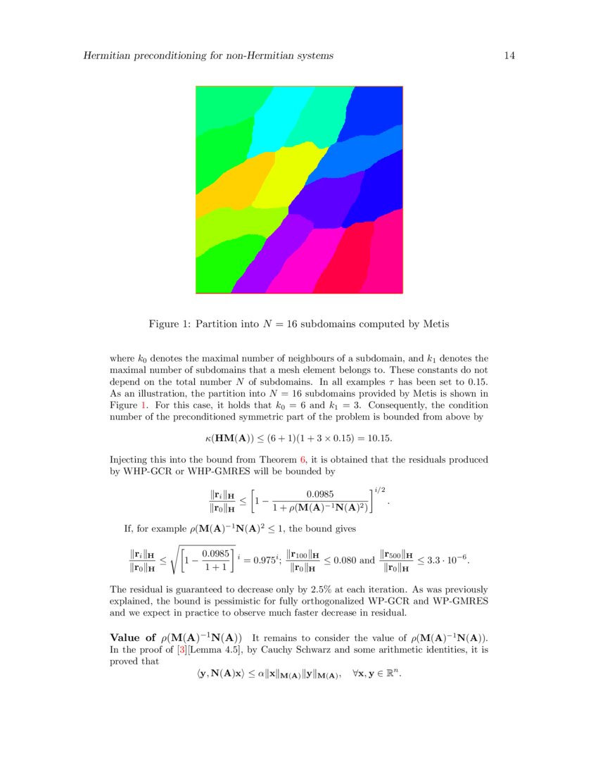 Hermitian Preconditioning For A Class Of Non Hermitian Linear Systems Deepai