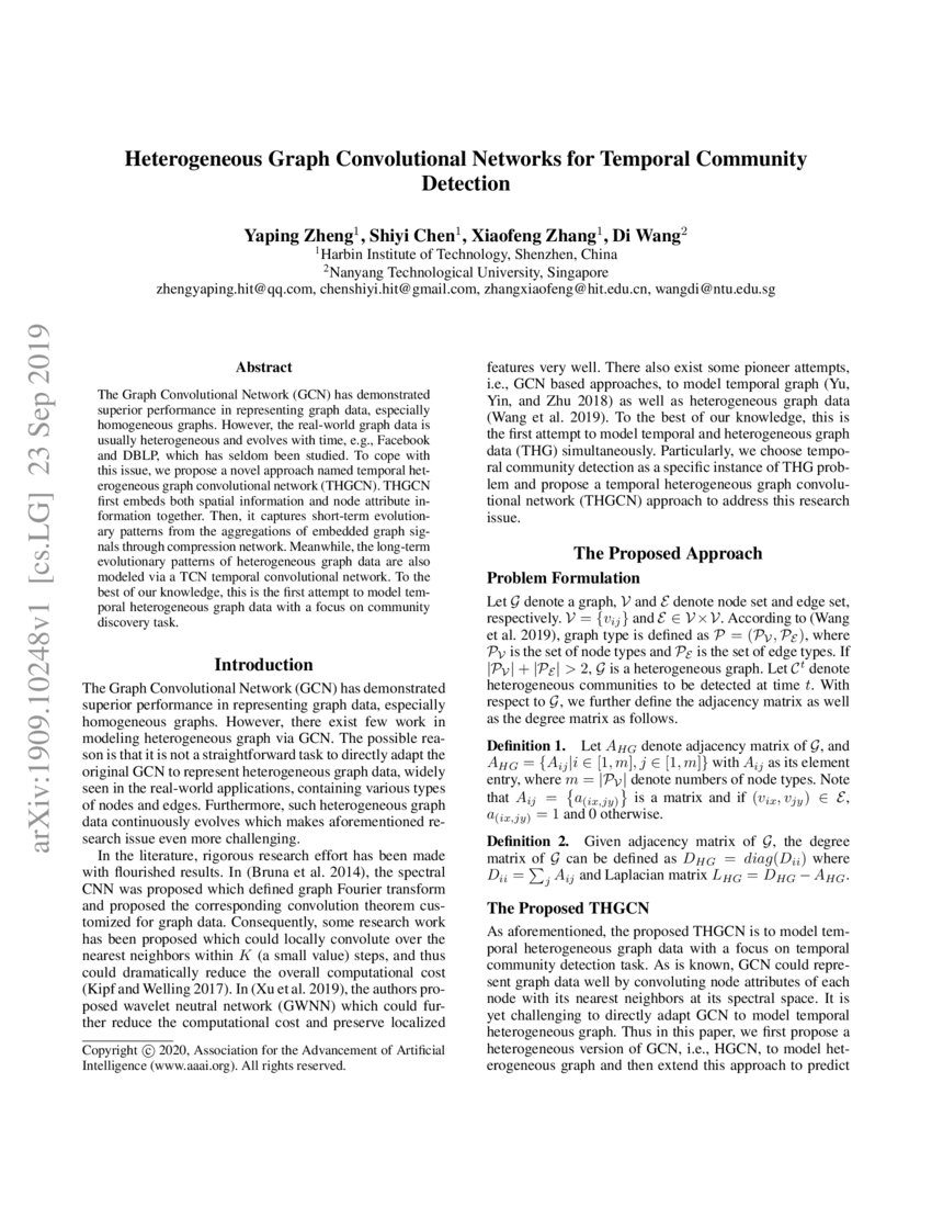 Heterogeneous Graph Convolutional Networks For Temporal Community
