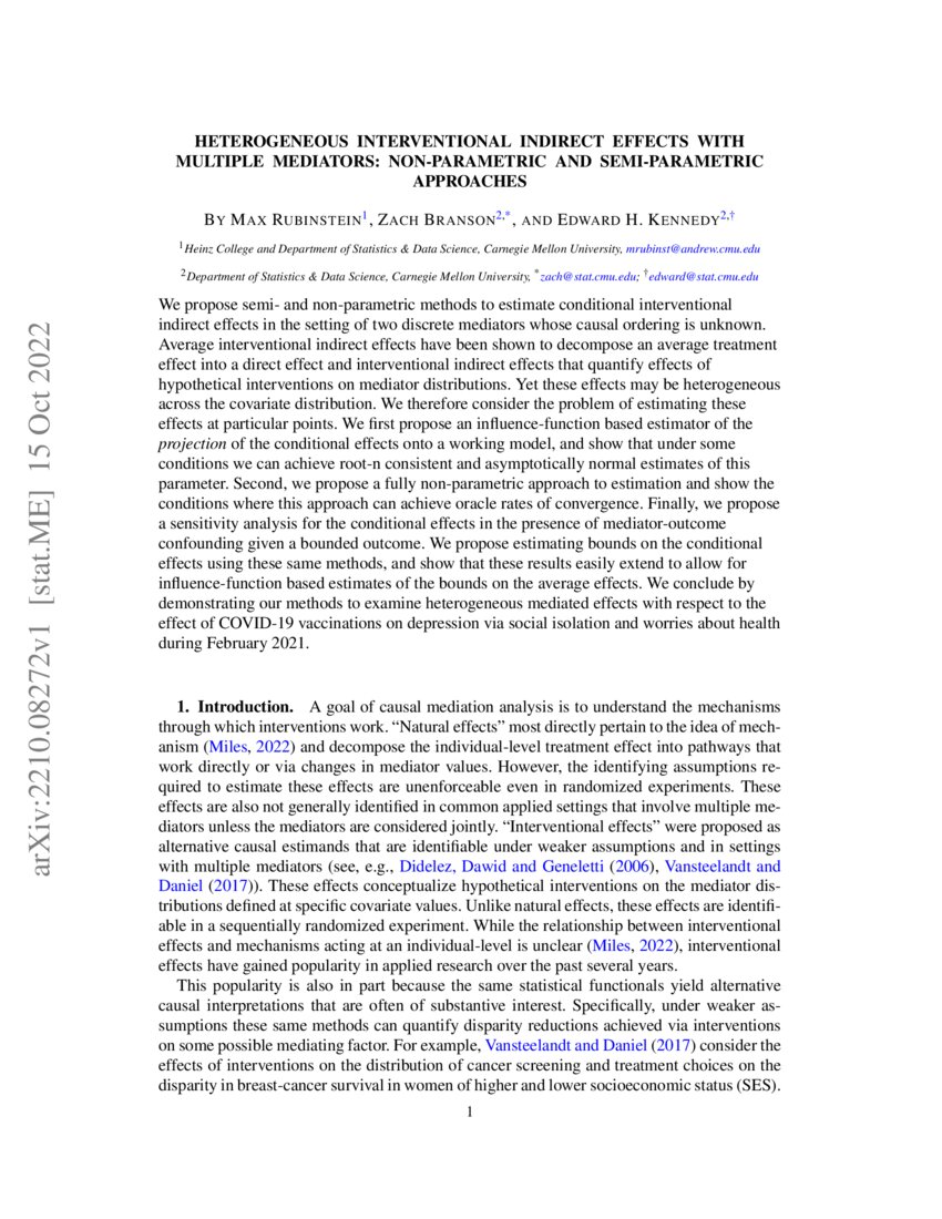 Heterogeneous interventional indirect effects with multiple mediators: non-parametric and semi ...