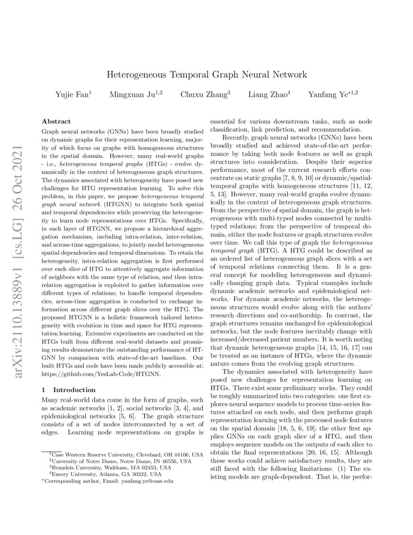 Heterogeneous Temporal Graph Neural Network Deepai