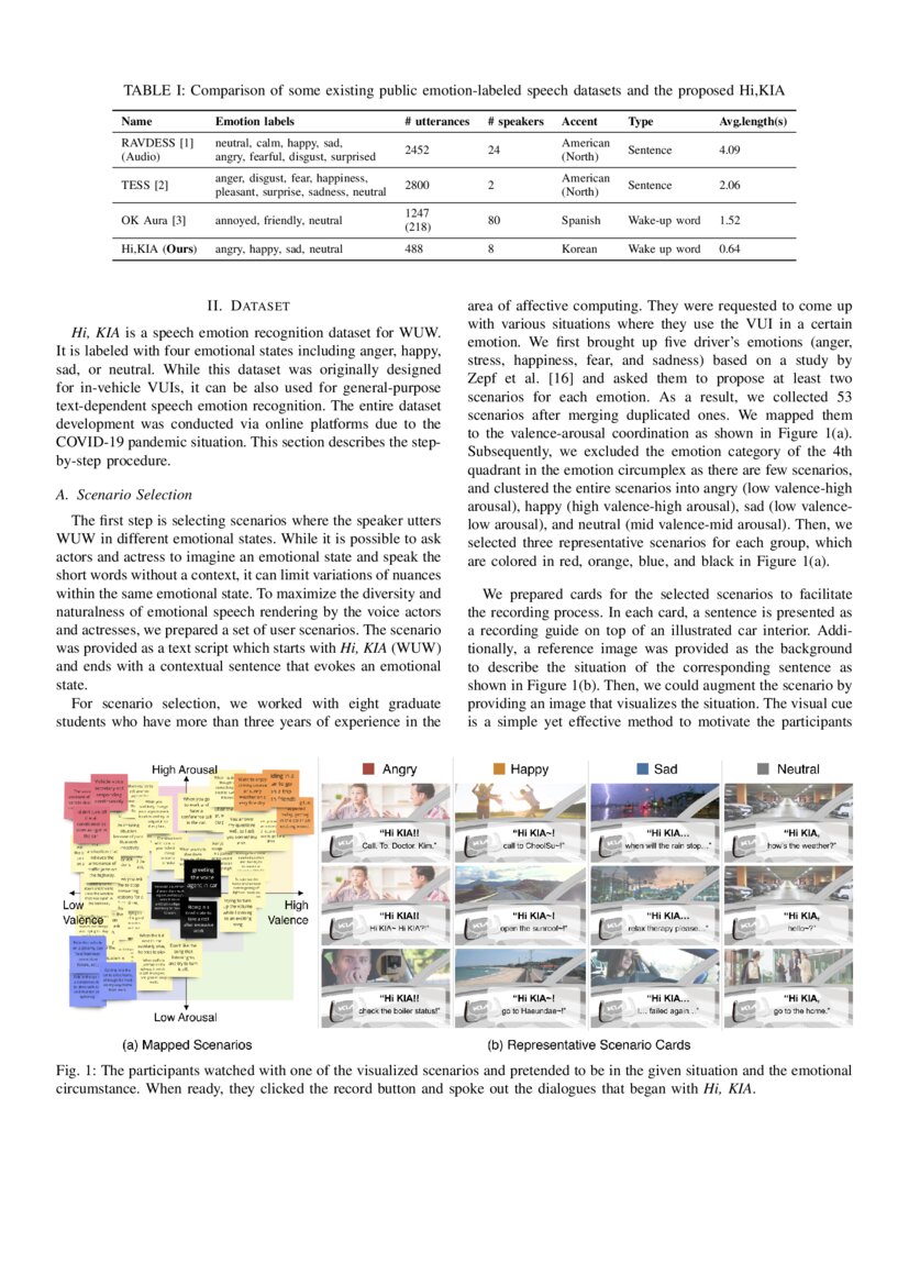 Hi KIA A Speech Emotion Recognition Dataset For Wake Up Words DeepAI Hi KIA A Speech Emotion Recognition Dataset For Wake Up Words DeepAI