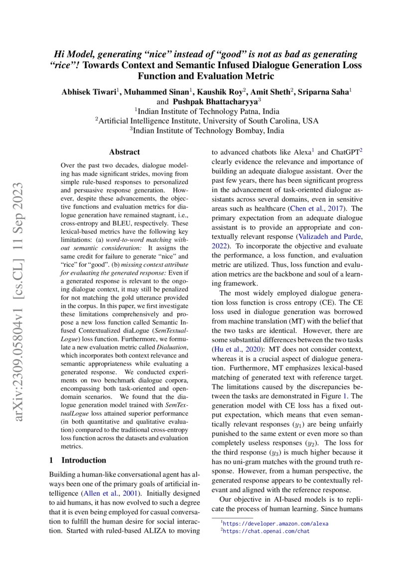 Hi Model, generating 'nice' instead of 'good' is not as bad as generating 'rice'! Towards ...